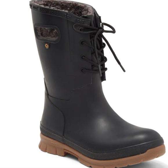 Bogs | Shoes | New Bogs Amanda Faux Shearling Lined Waterproof Rubber ...